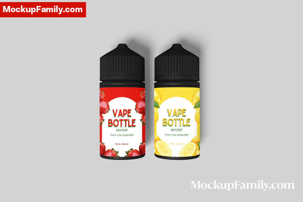 Best 6 Vape Liquid Bottle Mockups Free PSD
