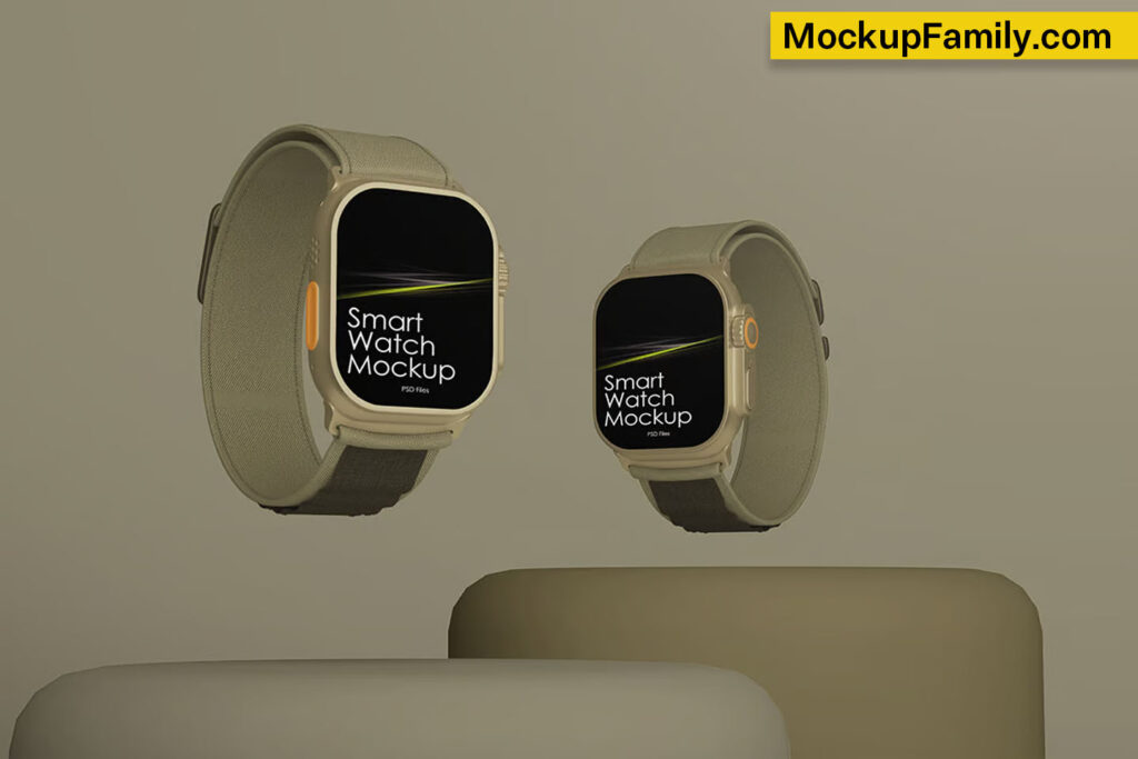 Smart Watch Mockup Template PSD